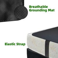China Grounding Conductive Leather Bed Mat Queen King Mattress Cover Eco-friendly Vegan Leather for Better Sleep With Grounding Cord for sale