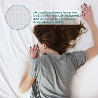 China Grounding Conductive Bed Sheets for Better Sleep Earth Connected Bedding Grounding Fitted Sheet with Cord inside for sale