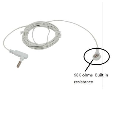 China Earthing Grounding Mat Using 4.5m 15 FT Earthing Grounding Cord Conductive PU Straight Using Conductive Earthing Bed Sheets for sale