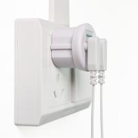 China Maxsharer New North Europe EU USA Denmark Plug Grounded PVC Earthing Adapter 100V-250V Outlet for sale