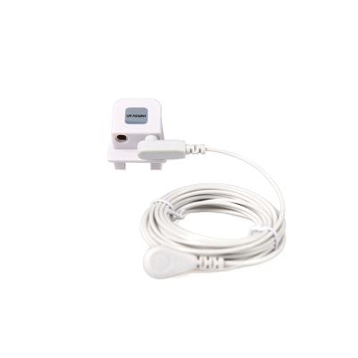 China Standard Grounding Plug US to EU/UK/AU Adapter with PVC Material Eco-Friendly White Connected to Grounded Bed Sheet Accessories for sale