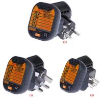 China Maxsharer Safety AC Socket Tester EU UK US Electrical Outlets 230V 30mA Grounding Earthing Receptacle 65x61x57mm Yellow/Black for sale