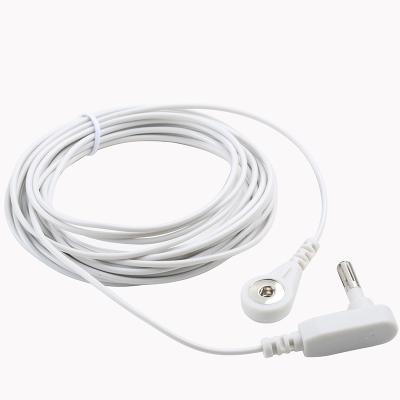 China Drop Shipping 4.5m 15ft White PU USA Plug Grounding Earthing Cord with 100K Resistance for Bedding/Yoga Mats Safety Product for sale