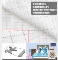 China ESD Grounding Earthing Silver Fiber 5% Anti-Static 90*200cm Flat Bed Sheet Healthy Silver Bedding Sheet 5% for sale