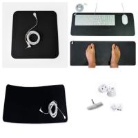 China Maxsharer Sbr Foam and Leather Conductive Grounding Soft Mat Size LOGO Customized 25*68CM Universal Mat With 15ft Cord for sale