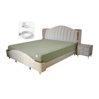 China Manufacture Grounding  Fitted Bed Sheets with 38cm Silver Fiber Bedskirt Earthing Sheets With  4.5m PU Cord Grounding for sale