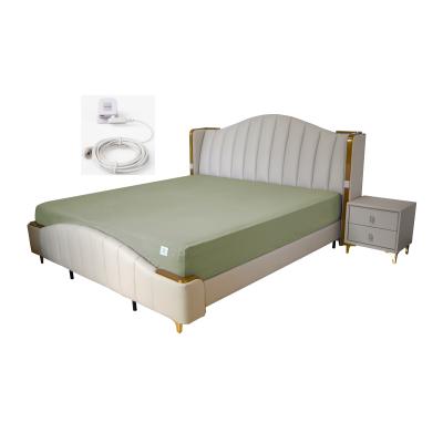 China Healthy Grounding Fitted Bed Sheets Earthing with 38cm Bedskirt Earthing Sheets With Earth PU Cord Grounding Safe Adapter for sale