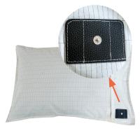 China Grounding Sliver Fiber White Pillowcase With Zipper for Deep Sleep High Quality Earthing Pillowcase for sale