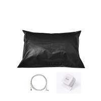 China Chinese Suppler Black Leather Pillowcase With Zipper Get Grounded Earthing Leather Pillowcase for sale