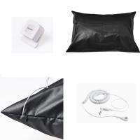China Chinese Suppler Black Leather Pillowcase With Zipper Get Grounded Earthing Leather Pillowcase for sale
