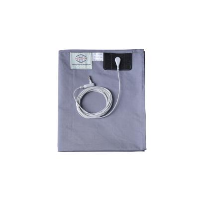 China 5% Silver Fiber Organic Cotton Flat Bed Sheet 15ft Cord Gray Color Earthing Grounded Safety Product Factory Price Bedding Sheet for sale