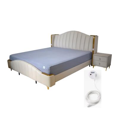 China Manufacturer Earthing Fitted Bed Sheets 32cm Silver Fiber Bedskirt Grounding Bed Sheet Grey White Green with Earth Cord Ground for sale