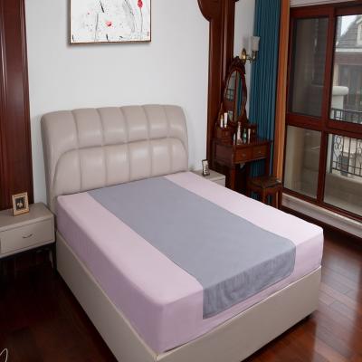 China Gray Color Earthing Grounding Bedding Sheet Factory Price Queen Size Cotton Fabric Silver Fiber Fitted Bed Sheet for sale