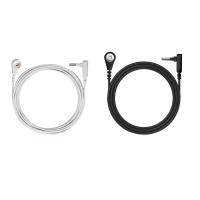 China Maxsharer 4.5m 15ft USA Plug Grounding Cord White/Black PU 100K Resistance Earth Wire for sale