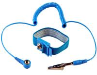China Grounding cords with wristband supplier wholesale using conductive mats economy fabric elastic esd wrist strap for sale