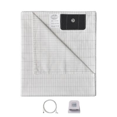 China Wholesale  Grounidng Bed Flat Sheet With Earthing Grounidng Cord Custom logo Conductive Silver Fiber Organic Cotton for sale