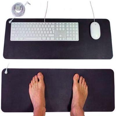 China Grounding Leather Earthing Mat with 15ft Straight Cord Non-Slip & Radiation Protection Customizable Sizes (40x60cm/25x68cm) for sale