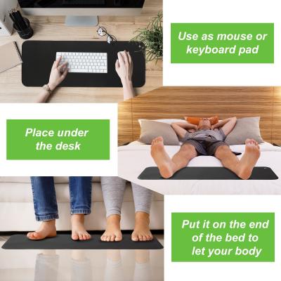 China Healthy Earth Energy Grounding Kit 15ft Connection Earth Straight Cords Earthing Leather Conductive Mat Antistic Safety for sale