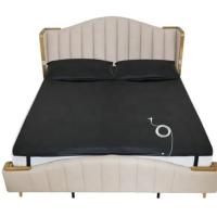 China Grounding Mattress Bed Sleep Therapy Carbon Coated Vegan Leather Eco-friendly Non-Toxic Anti-static Black Customized Sizes for sale