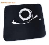 China China Factory ESD Grounding Pad Black Technology Earthed Conductive Mat 25*23cm Earthing Mouse Pad With 4.5meters Grounding Cord for sale