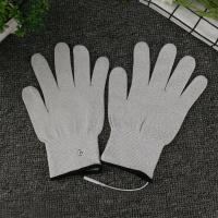 China Factory Wholesale Conductive Vibrating Massage Beauty Silver Fiber Thread Gloves Electrotherapy Compatible With TENS/EMS Machine for sale