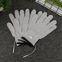 China Factory Wholesale Conductive Vibrating Massage Beauty Silver Fiber Thread Gloves Electrotherapy Compatible With TENS/EMS Machine for sale