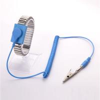 China Blue Fabric ESD Antistatic Wrist Strap Grounding Earthing Wristband with 15ft Straight Cord and Grounding Mat Safety Product for sale