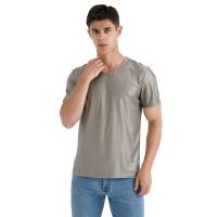 China EMF Protection T-Shirt Unisex Silver Fiber Radiation Proof RF Anti-5G Anti Electromagnetic Shielding Short Sleeve for sale