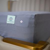 China Grounding Bed Sheet Fitted Sheets 95% Organic Cotton+5% Silver Fiber 10% 20% Optional With Grounding Cord for Healthy Sleep for sale