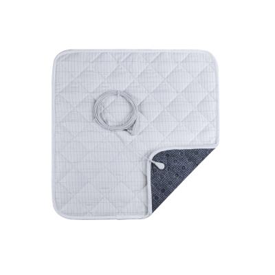 China Drop Shipping Items White Grounding Mat for Bed Chair Silver Fiber Quilted Mattress Pad 40X43cm Anti-static With 15ft Cord for sale