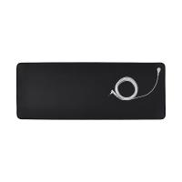 China Grounding Mouse Pad Mat Black 25*46cm Durable Rubber Anti-slip PU Leather Mouse Pad Good Mouse Pads Anti-static Healthy for sale