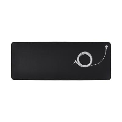 China Grounding Mouse Pad Mat Black 25*46cm Durable Rubber Anti-slip PU Leather Mouse Pad Good Mouse Pads Anti-static Healthy for sale