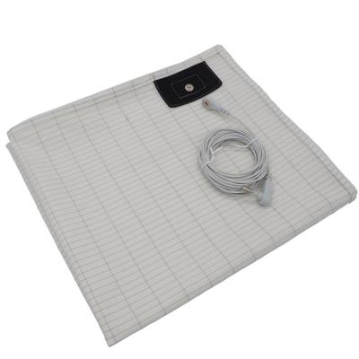 China BLOCK EMF Half Grounding Sheet Earthing Bed Sheet With Vertical Plug Cable Cotton Fabric Silver Fiber Bed Sheet for sale
