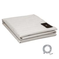 China Ground Sheet Conductive Earthing Bed Sheet With Vertical Plug Cable King Size Cotton Fabric Silver Fiber Flat Bed Sheet for sale