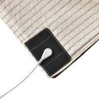 China Customized 15ft Cord White Color Silver Fiber Suede Fabric Earthing Blanket Conductive Grounding Safety Bedding Mattress for sale