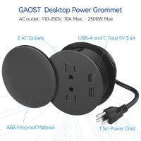 China Powered Desktop Grommet Outlet Waterproof ETL Certificated for sale