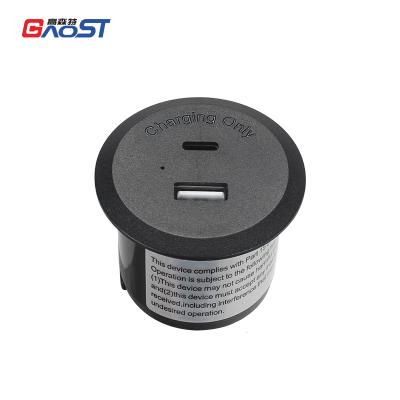 China ETL FCC Recessed USB Port 20Watt QC3.0 Charger For Desktop 45mm for sale