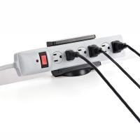 China Office Lift Desk Accessories Metal Clamp Power Strip Holder 10mm-55mm for sale