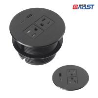 China Dustproof Electrical Desk Power Grommet Recessed USB Charging Station for sale