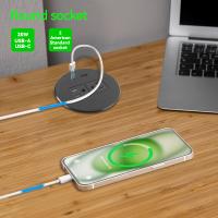 China Dustproof Electrical Desk Power Grommet Recessed USB Charging Station for sale