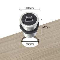 China Sofa Desk Grommet Usb Hub Wireless Charger QC3.0 For Sofa Bed Couch 31mm for sale