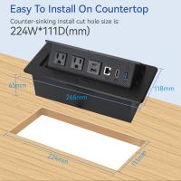 China Residential CUL VGA Pop Up Socket Box USB 3.0 For Nightstand Countertops for sale