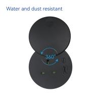 China ABS Plastic USB C Desk Power Grommet Socket 82mm Dia 240V for sale