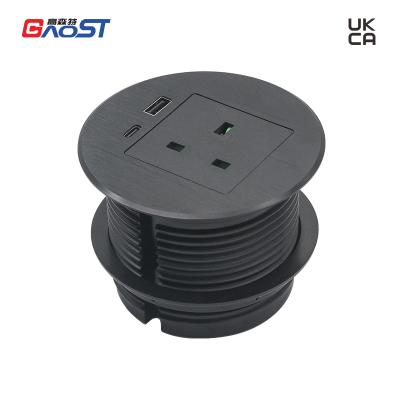 China ODM Recessed Usb Desk Power Grommet Outlets 80mm Wear Resistant for sale
