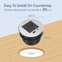China 240v Table USB C Desk Grommet UK Power Socket Outlet UKCA Certified for sale