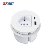 China Bedside Desk Power Grommet Plug Socket 20W USBA USBC Fast Charge for sale