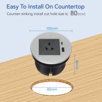 China Commerical Desk Power Grommet USB C Sockets SAA Certified For Office Workstation for sale