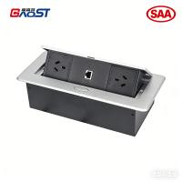 China Recessed Pop Up Electrical Outlet Countertop Australian Plug Power Sockets For Office Desk for sale