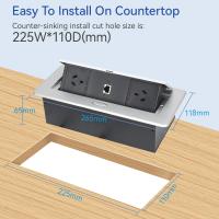 China Recessed Pop Up Electrical Outlet Countertop Australian Plug Power Sockets For Office Desk for sale