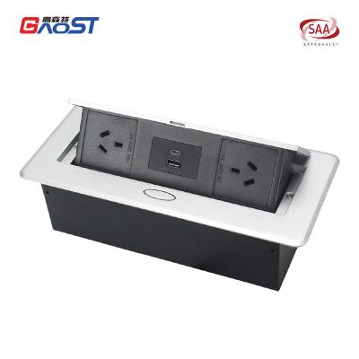 China Modern Workspace Pop Up Socket Box With 2 Australian GPO SAA Certificated for sale